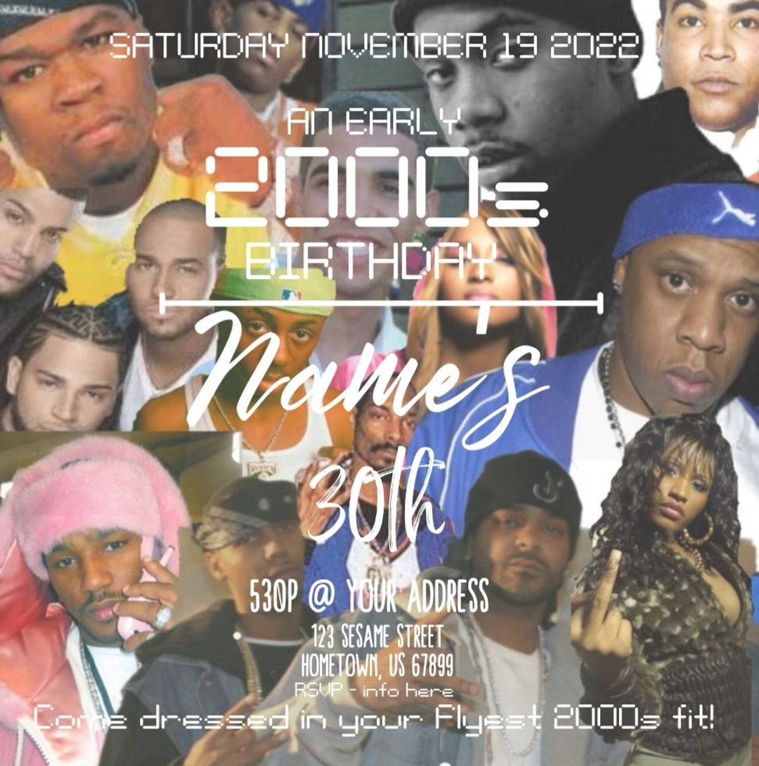 2000s Birthday Invitation - Etsy
