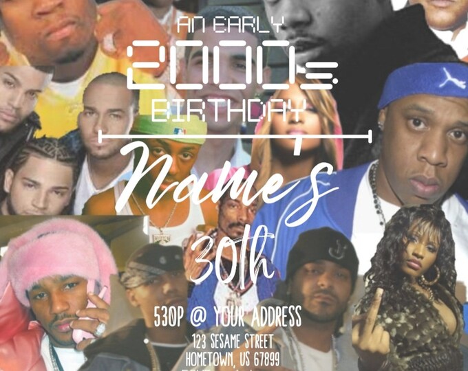 2000s Birthday Invitation - Etsy