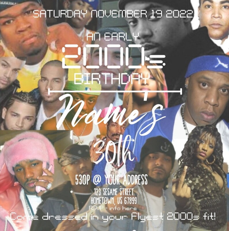 2000s Birthday Invitation - Etsy