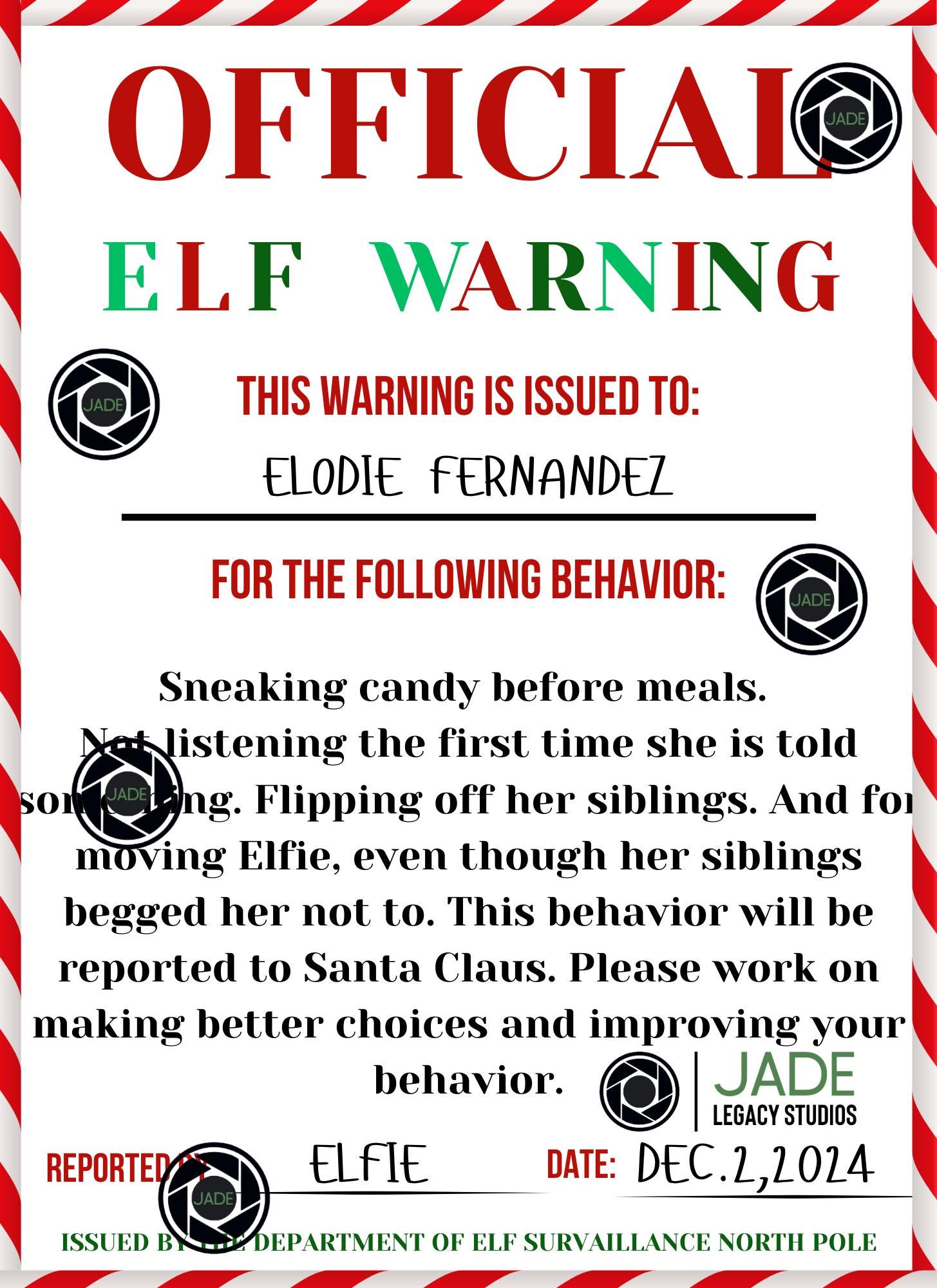 Elf Official Warning AND Uhoh I've Been Touched File - Etsy