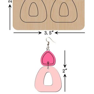 Cut & Emboss Leather Earring Die, 2 INCH, Embossed Geometric Earring ...