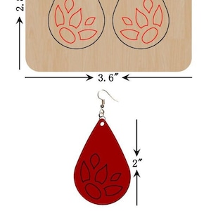 Cut & Emboss Leather Earring Die, 2 INCH, Embossed Sunflower Earring ...