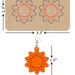 Cut and Emboss Leather Earring Die, 1.5 INCH, Embossed Sunflower ...