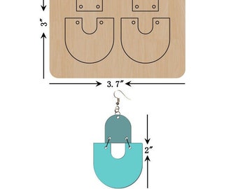 Leather Earring Cutting Die, 2 INCH, Split Teardrop Earring Die, Orange ...