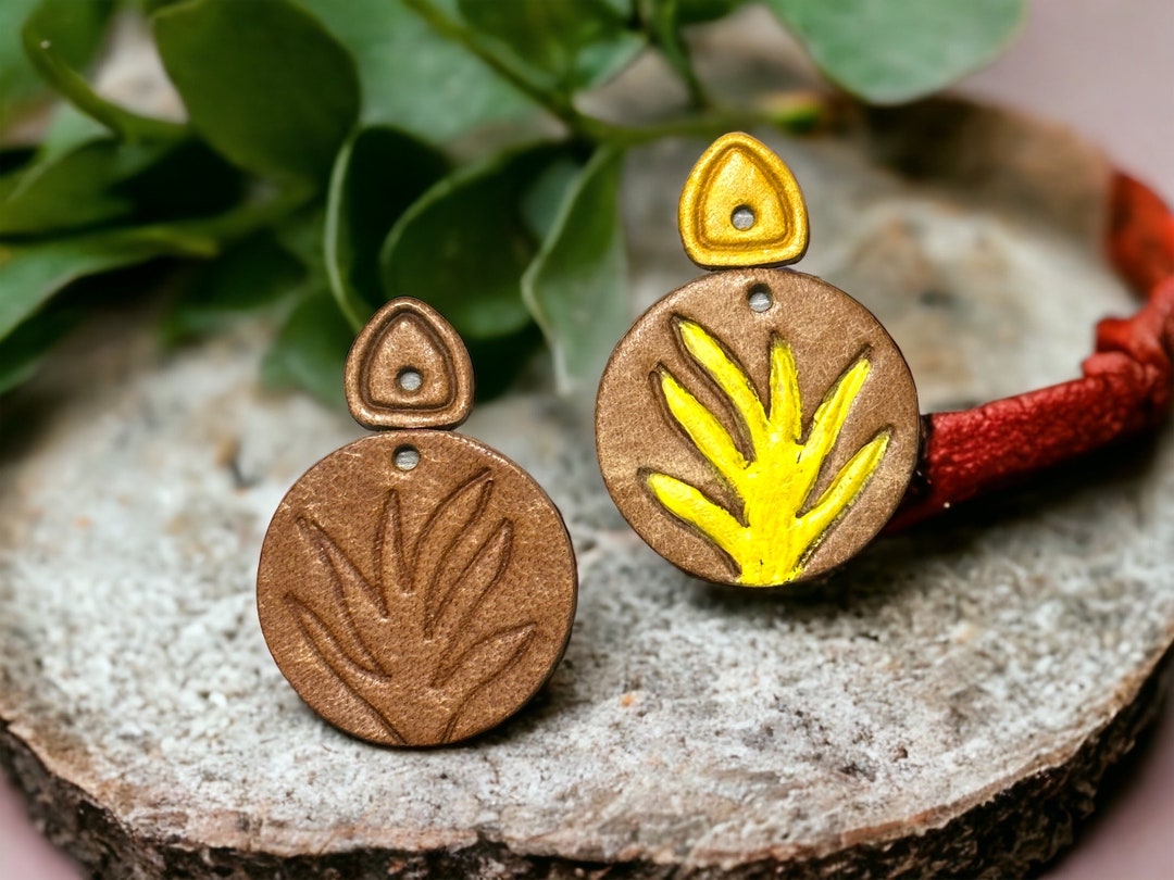 Embossed Leaf Leather Earring Die, 1.75 Inch, Sizzix Compatible, JT4264 ...