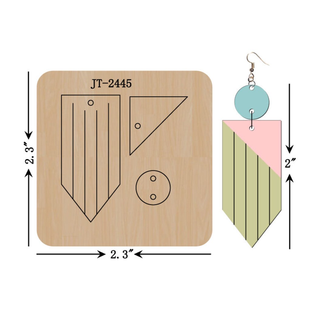 Leather Earring Cutting Die, 2 INCH, Fringe Earring Die, Sizzix ...