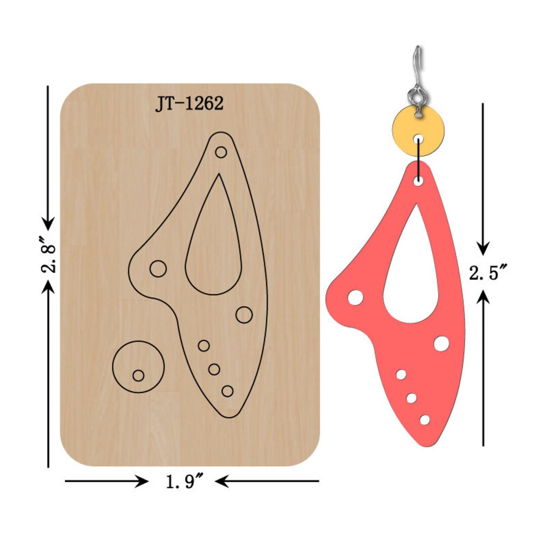 Leather Earring Cutting Die,2.5 INCH, Butterfly Earring Die, JT1262 - Etsy