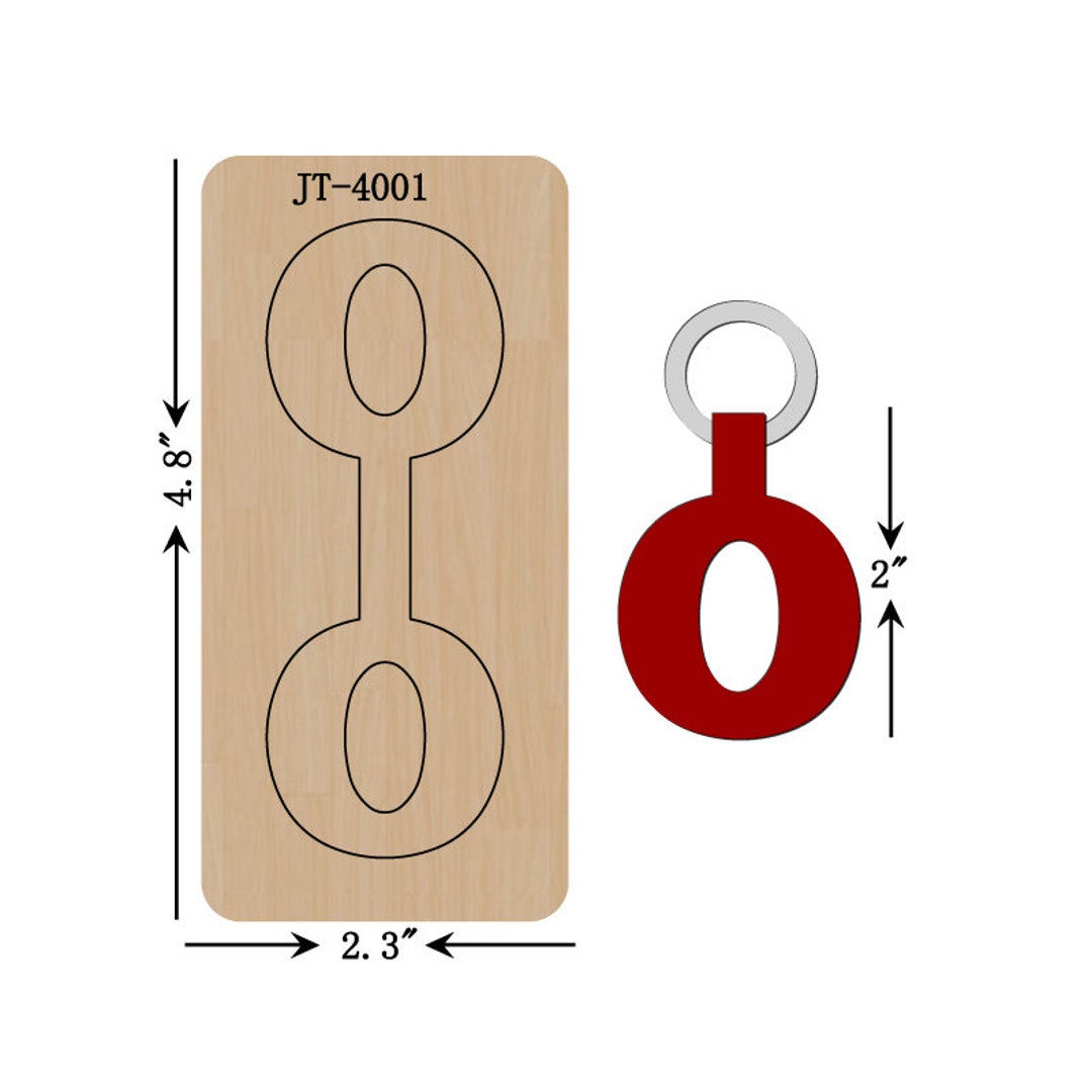 Leathercraft Cutting Die, 2 INCH, Letter O Keychain, Sizzix Compatible ...