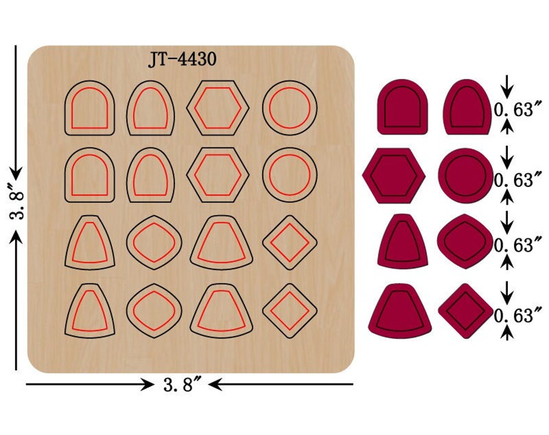 Cut & Emboss Leather Earring Die, 16mm, 8 Combo Earring Connector ...