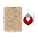 Leather Earring Cutting Die, 2 INCH, Open Teardrop Earring Die, Split ...