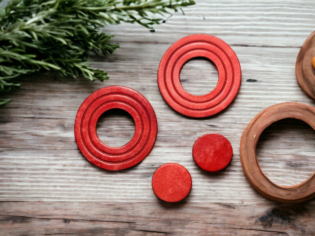 Embossed Open Circle Leather Earring Die, 2 Inch, Sizzix Compatible ...