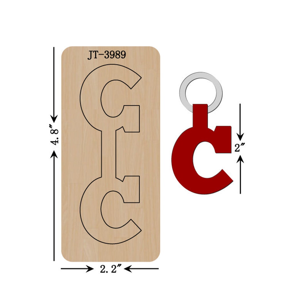 Letter C Keychain Leathercraft Cutting Die, 2 INCH, Sizzix Compatible ...
