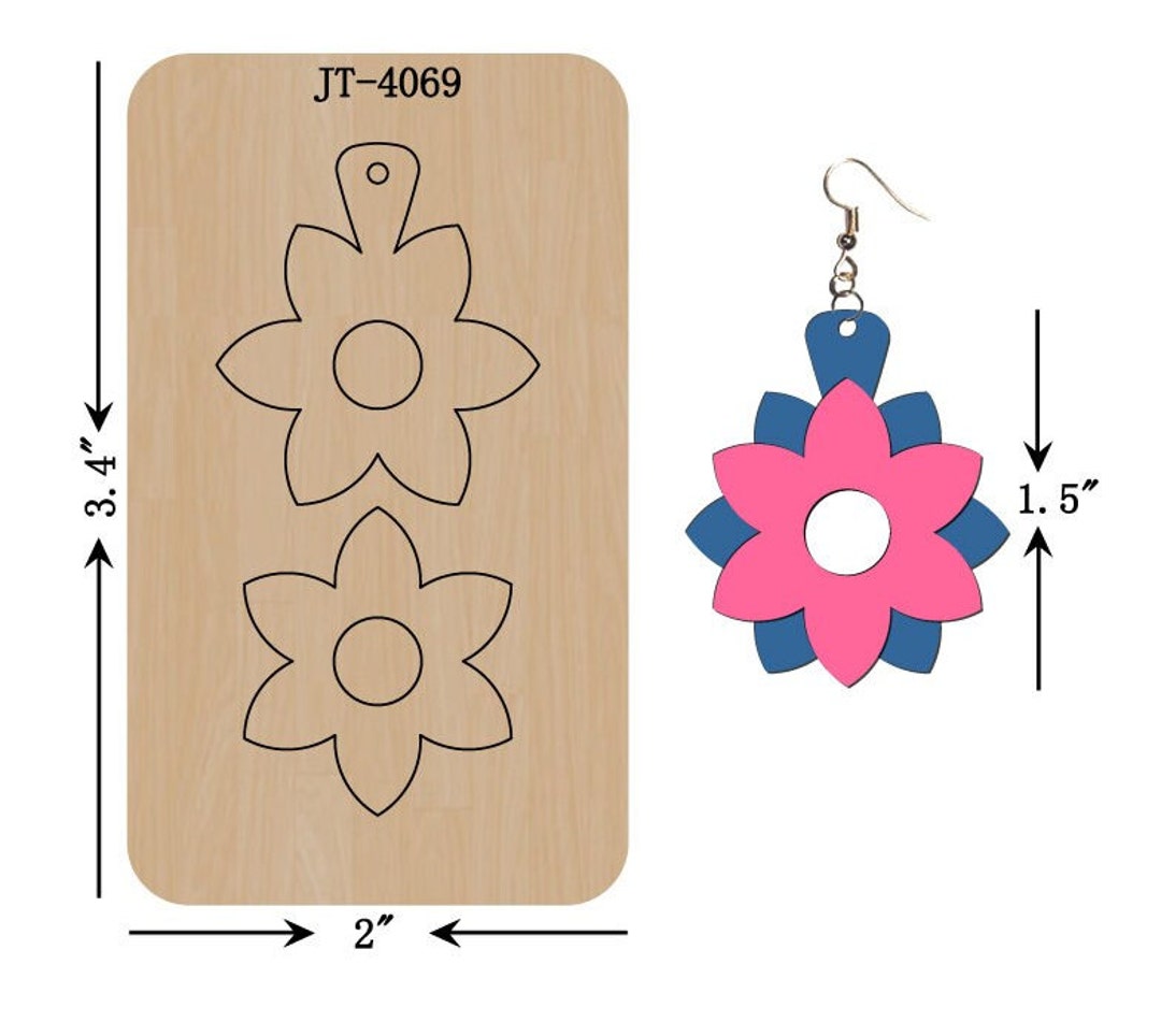 Leather Earring Cutting Die, 1.5 INCH, Flower Earring Die, JT4069 - Etsy