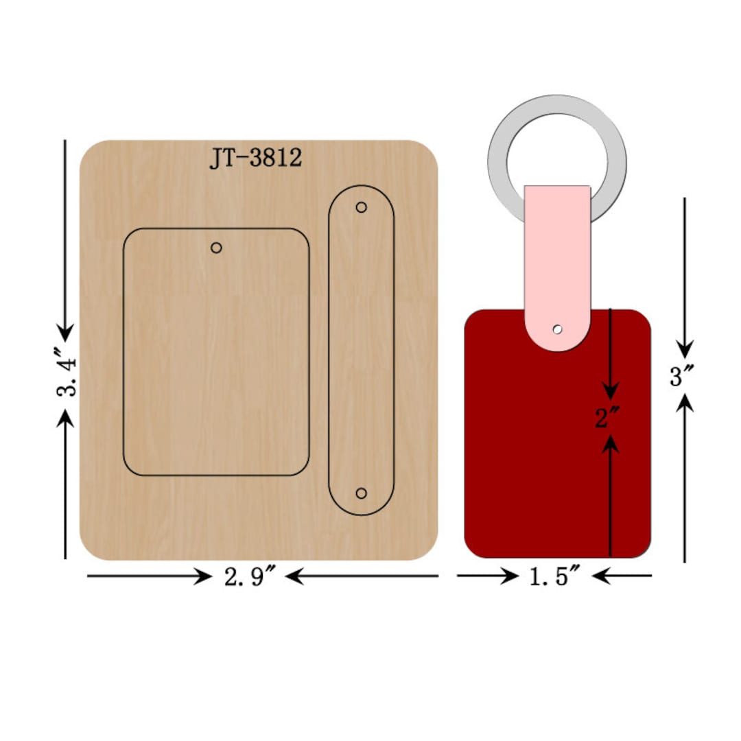 Leathercraft Cutting Die, 3 INCH, Keychain Die, Sizzix Compatible ...