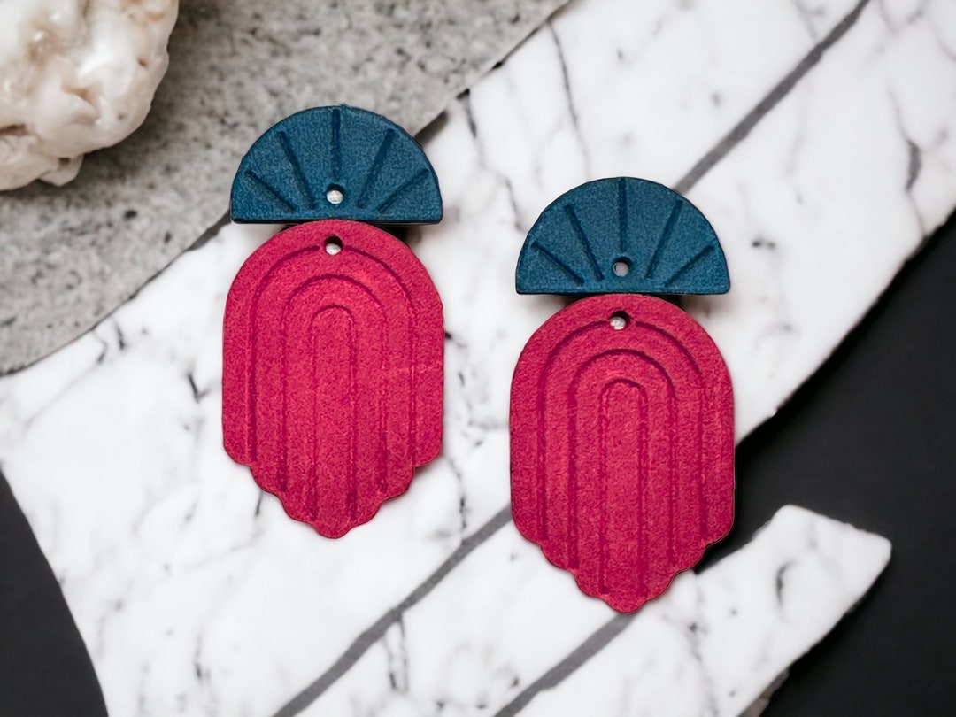 Cut & Emboss Leather Earring Die, 2 INCH, Arch Embossing Die, Arch ...