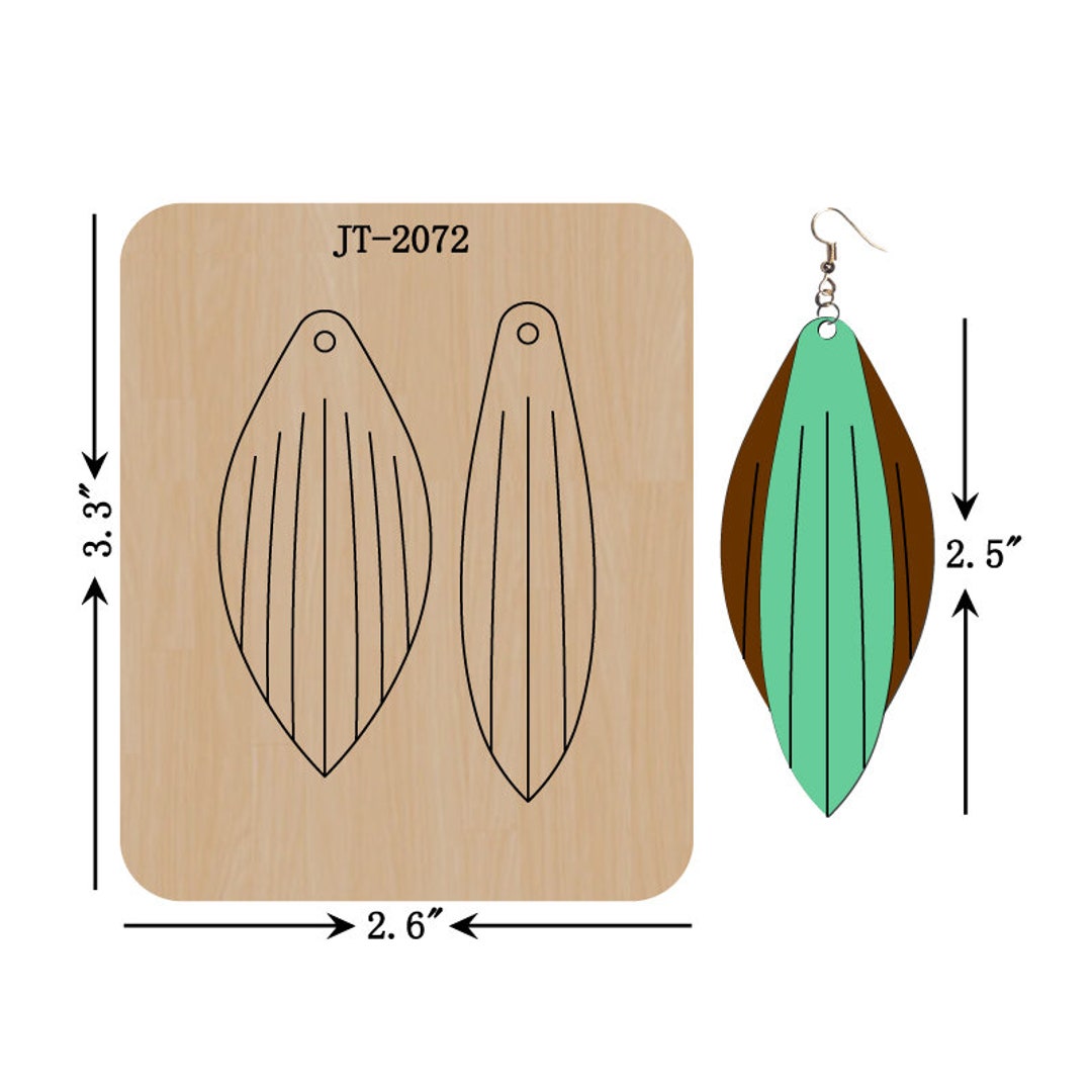 Leather Earrings Die 2.5 INCH Stacked Fringe Earring Die - Etsy