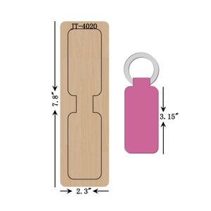 Leathercraft Cutting Die, 3.15 X 1.55 INCH, Rectangle Keychain Die ...