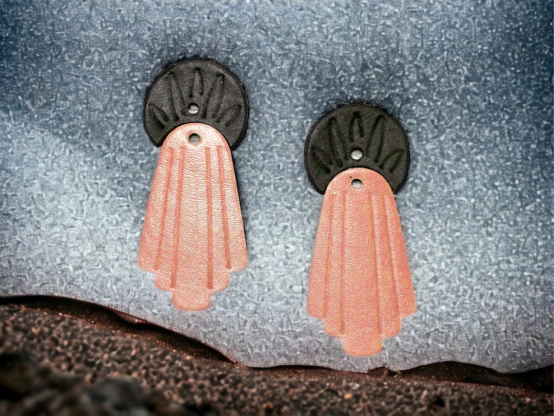 Cut & Emboss Leather Earring Die, 2 INCH, Embossed Fringe Earring Die ...