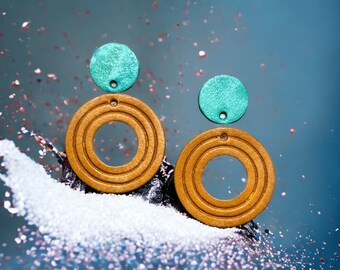 Cut & Emboss Leather Earring Die, 2 INCH, Abstract Teardrop Embossing ...