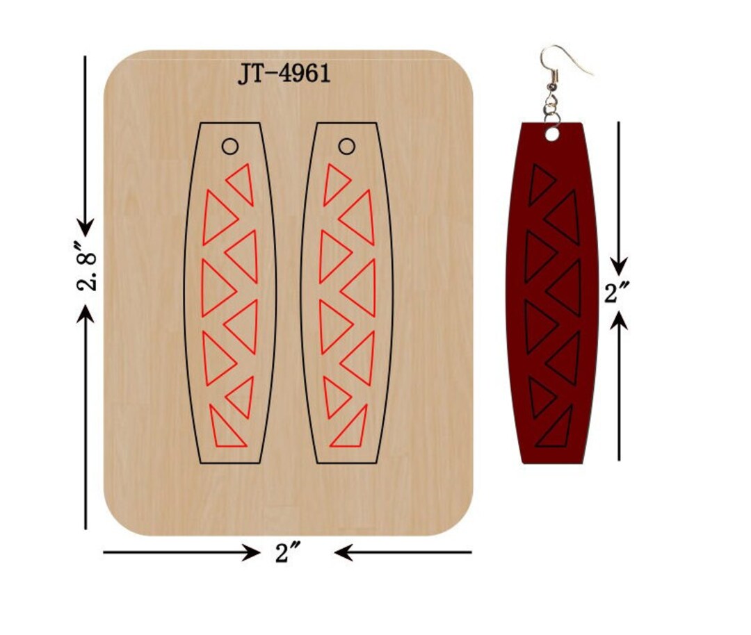 Embossed Bar Leather Earring Die, 2-inch, Sizzix Compatible, JT4961 - Etsy