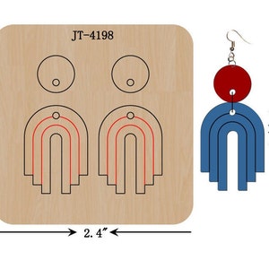 Cut & Emboss Leather Earring Die, 1.5 INCH, Arch Embossing Die, Arch ...