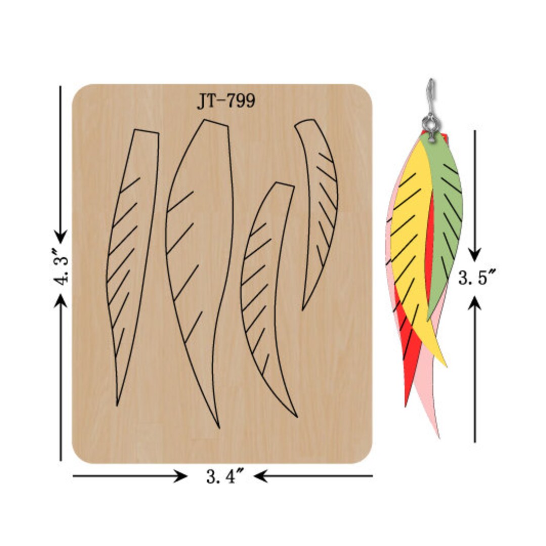 Leather Earring Cutting Die 3.5 INCH Feather Earring Die - Etsy