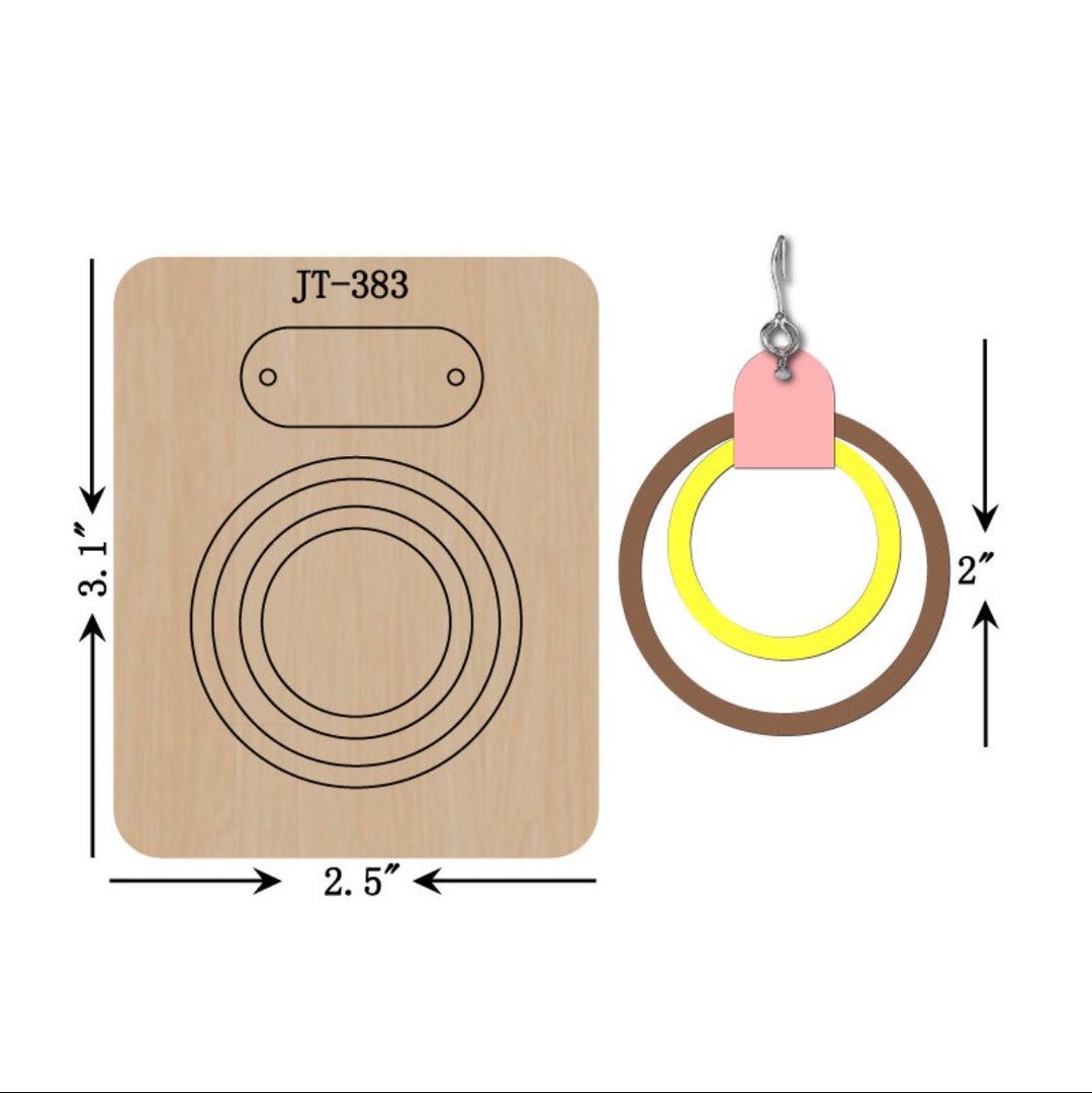 Leather Earring Cutting Die2 INCH Circle Hoop Earring Die - Etsy
