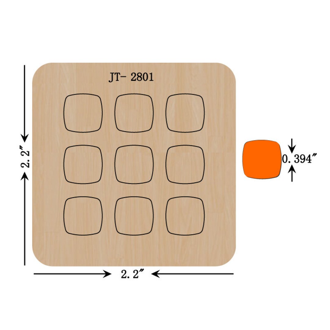Leather Earring Cutting Die, 10MM, Square Earring Connector Die, No ...