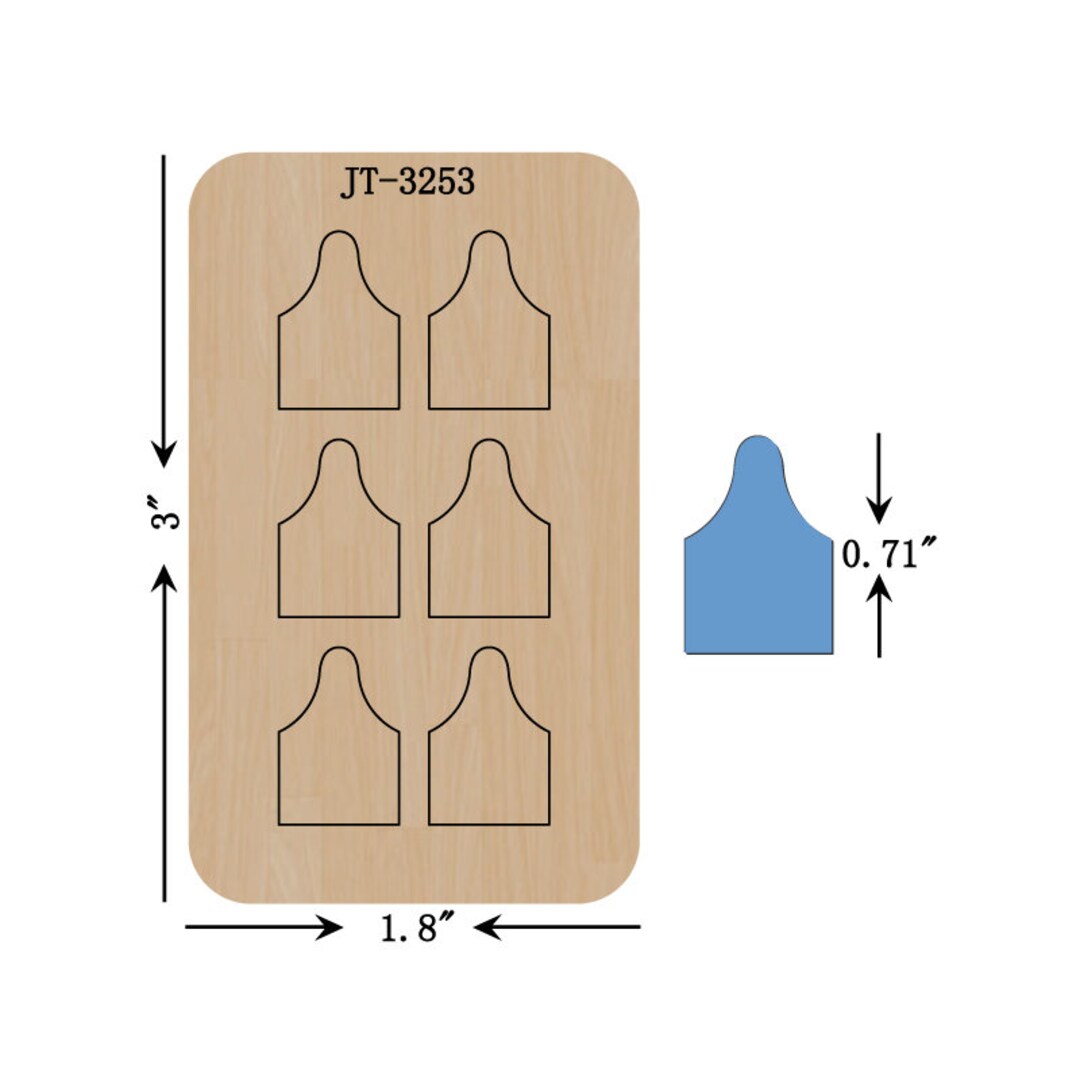 Leather Stud Earring Die, 18MM/0.71 INCH, Cow Cattle Tag Stud Earring ...