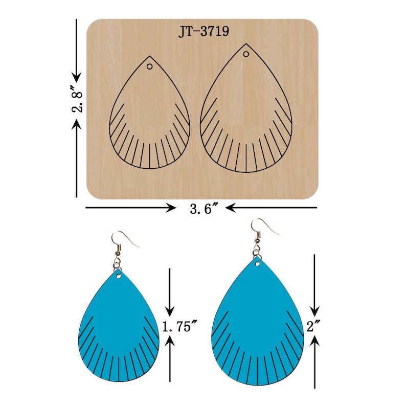 Leather Earring Die 1.75 INCH 2 INCH Leaf Earring Die - Etsy