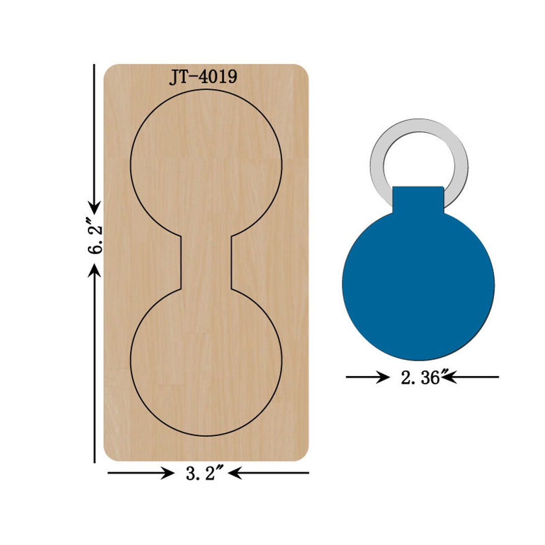 Leathercraft Cutting Die, 2.70 X 2.36 INCH, Round Keychain Die, Sizzix ...