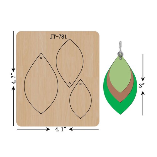 Leather Earring Cutting Die 3 INCH Trio Leaf Earring sizzix - Etsy