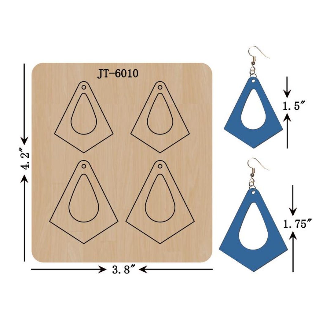 Open Teardrop Leather Earring Cutting Die, 1.5 / 1.75 Inch, Sizzix ...