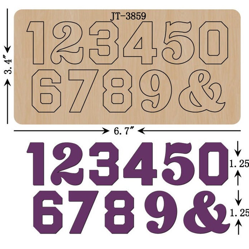 Die Cut Numbers - Etsy