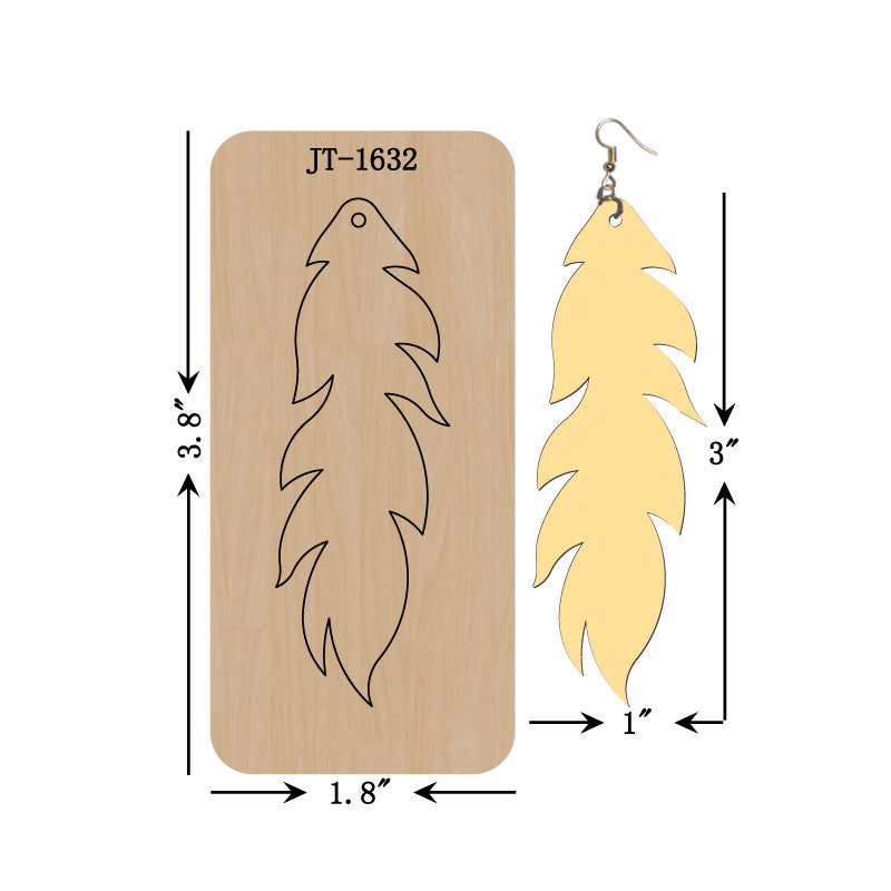 Leather Earring Cutting Die 3 INCH Fringe Earring Die - Etsy