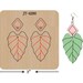 Cut & Emboss Leather Earring Die 2 INCH Leaf Embossing Die - Etsy
