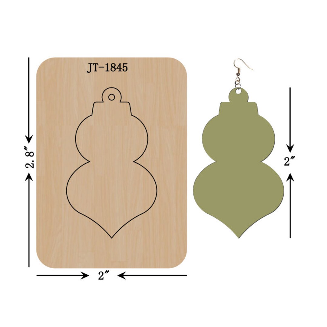 Leather Earring Cutting Die,2 INCH, Christmas Ornament Earring Die ...