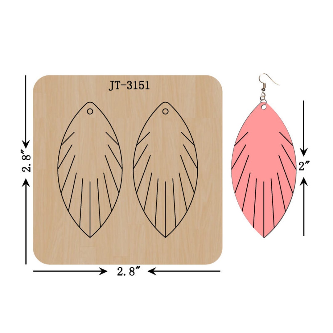 Leather Earring Cutting Die, 2 INCH, Fringe Earring Die, Sizzix ...