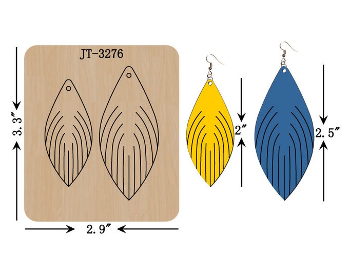 Leather Earring Die2 INCH 2.5 INCH Fringe Leaf Earring Die - Etsy