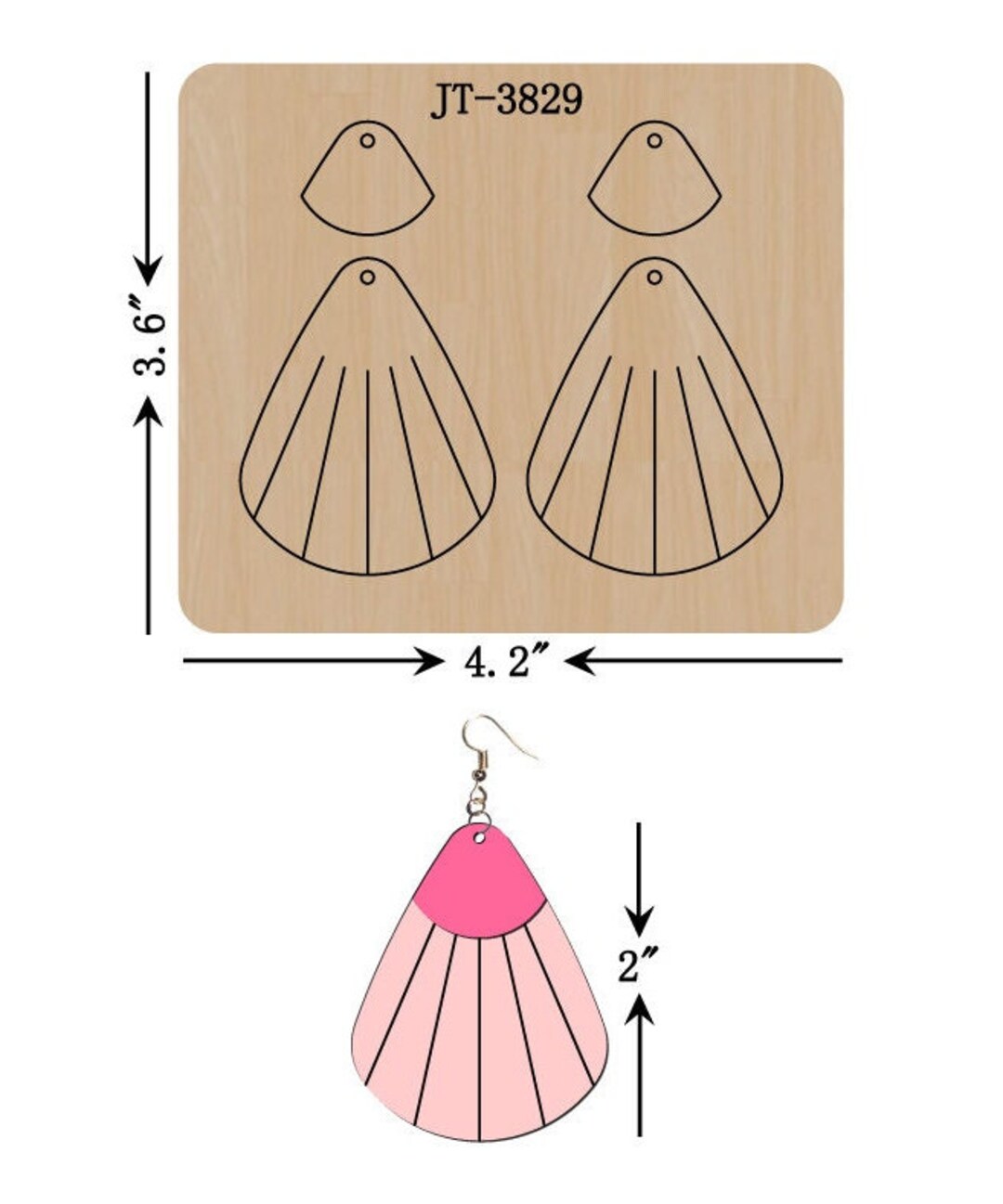 Leather Earring Cutting Die, 2 INCH, Fringe Earring Die, JT3829 - Etsy