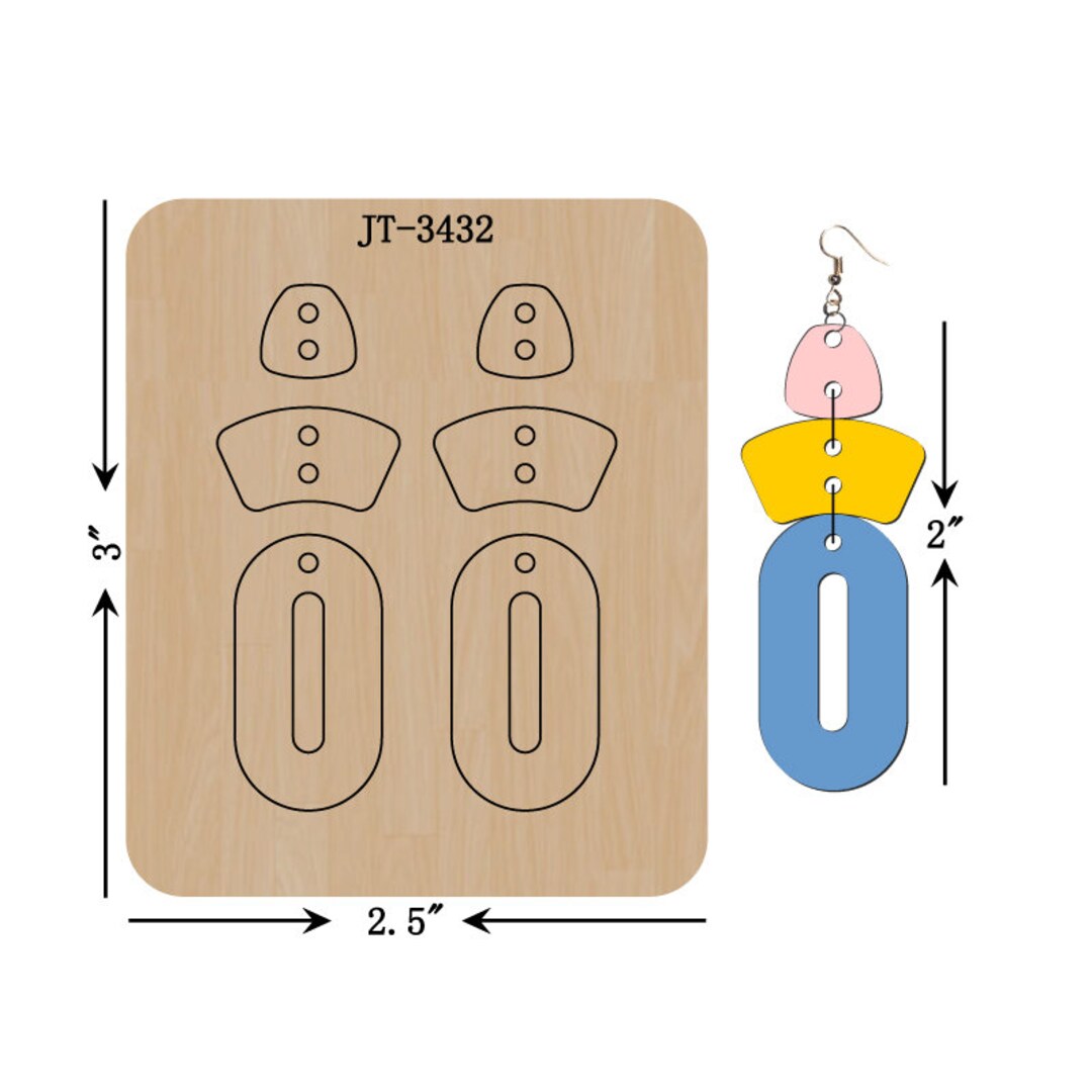 Leather Earring Cutting Die, 2 INCH, Open Oval Earring Die, Sizzix ...