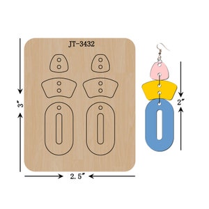 Leather Earring Cutting Die, 2 INCH, Open Oval Earring Die, Sizzix ...