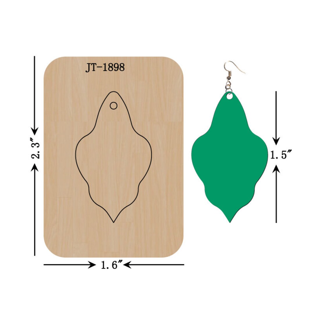 Leather Earring Cutting Die, 1.5 INCH, Christmas Ornament Earring Die ...