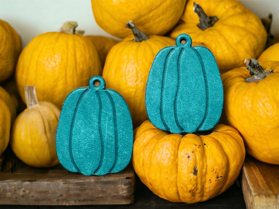 Cut & Emboss Leather Earring Die, 1.5 INCH, Embossed Pumpkin Earring ...