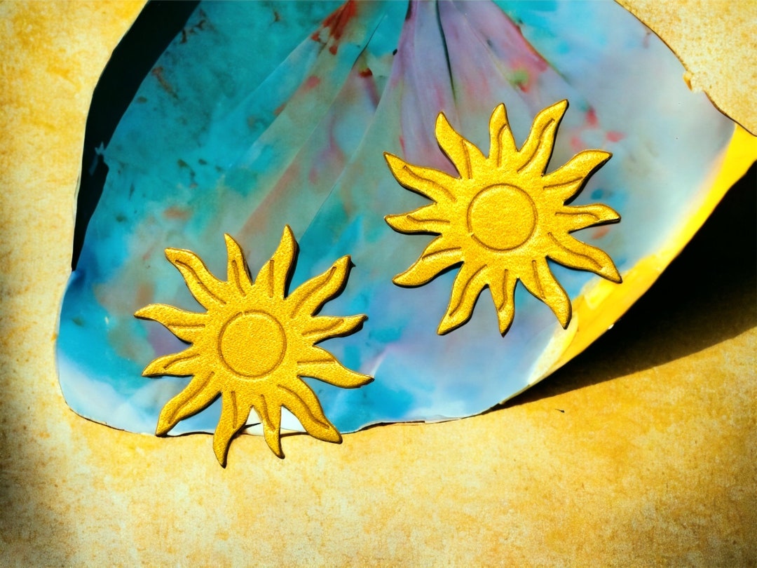 Embossed Sun Leather Earring Die, 2-inch, Sizzix Compatible, JT4257 - Etsy