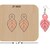 Cut & Emboss Leather Earring Die, 1.75 INCH, Embossed Split Teardrop ...
