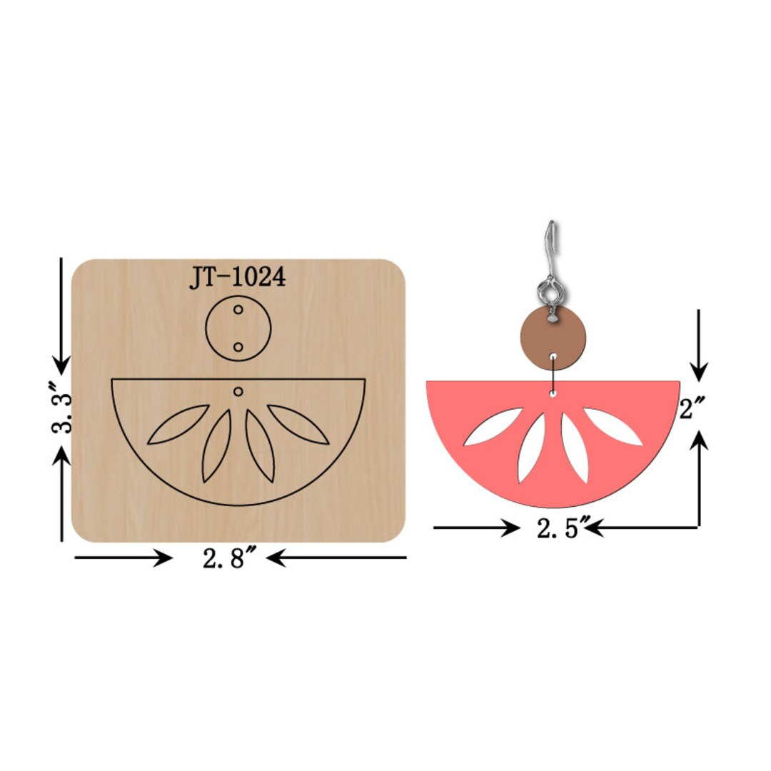 Leather Earring Cutting Die, 2 INCH, Flower Earring Die, Sizzix ...