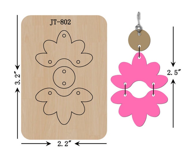 Leather Earring Cutting Die2.5 INCH Scalloped Earring Die - Etsy