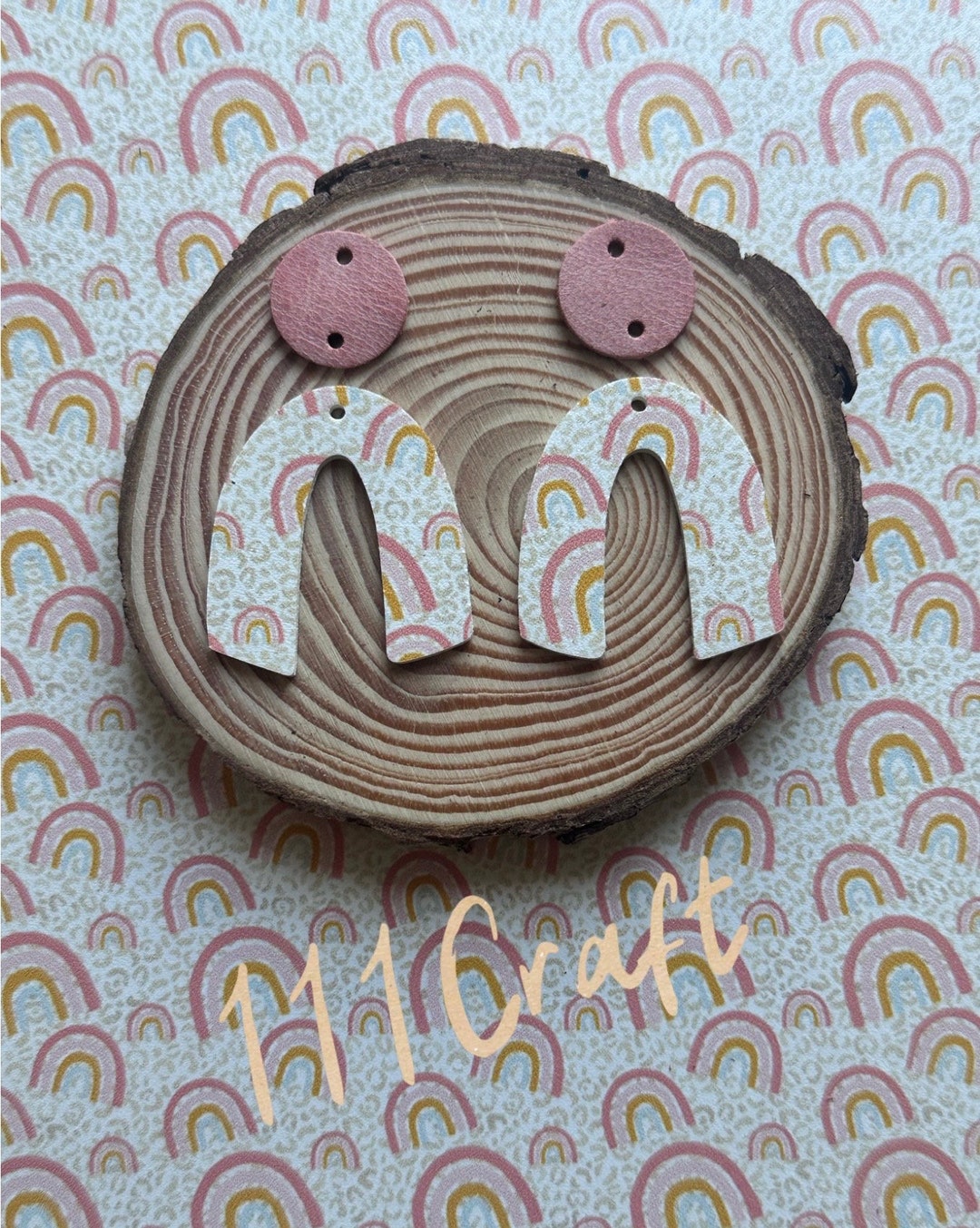 Rainbow Cheetah Boho Arch PU Leather Sheet Leather for - Etsy