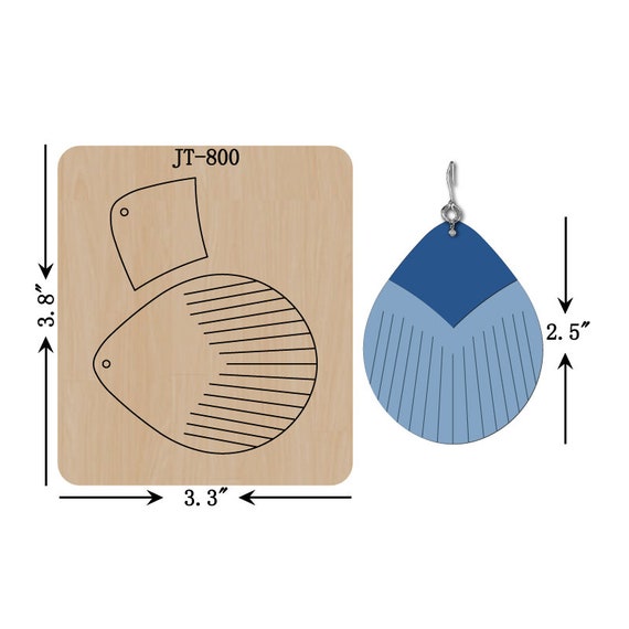 Leather Earring Cutting Die 2.5 INCH Chunky Teardrop Fringe - Etsy